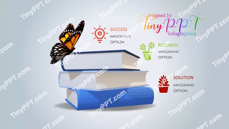 3D Books With Butterfly