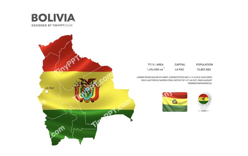 Bolivia Map Slide PowerPoint