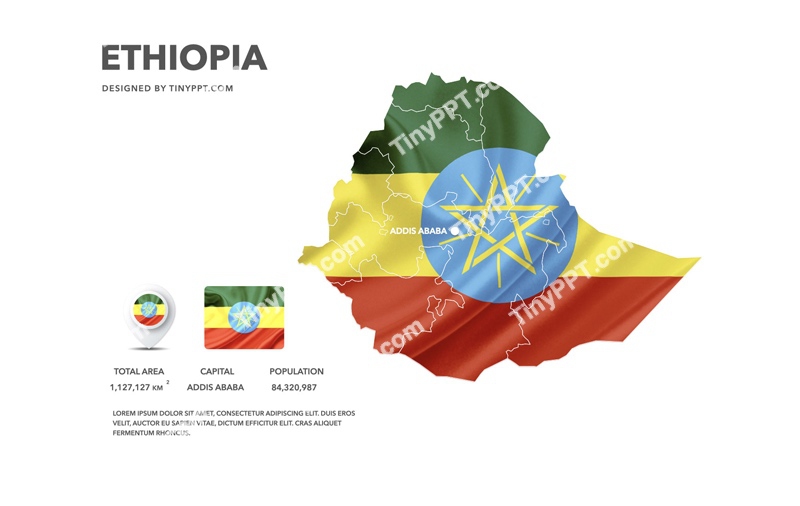 Ethiopia Map Slide PowerPoint