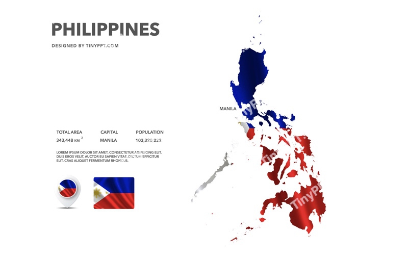 Philippines Map Slide PowerPoint