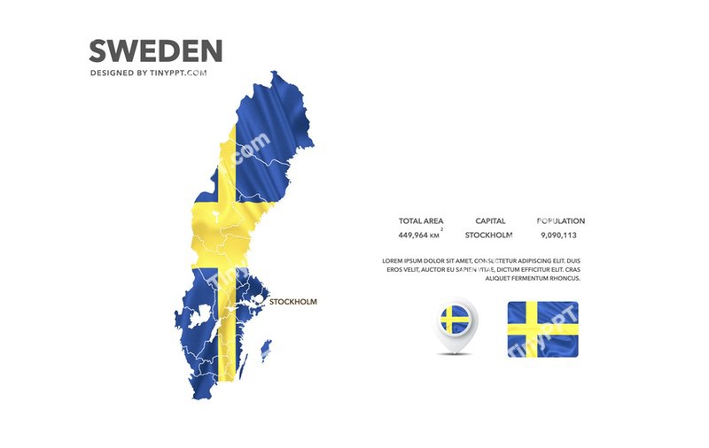 Sweden Map Slide PowerPoint – TinyPPT