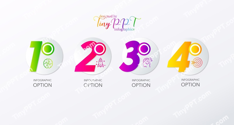 Numbering Colorful Circles Diagram – TinyPPT