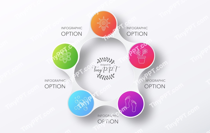 Colorful Starfish Circle Pentagon – TinyPPT