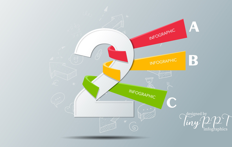 Number Two With Colorful Ribbons – TinyPPT