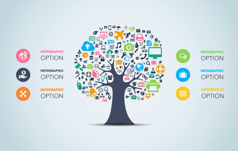 Tree Relationship Hierarchy Infographic Concept – TinyPPT